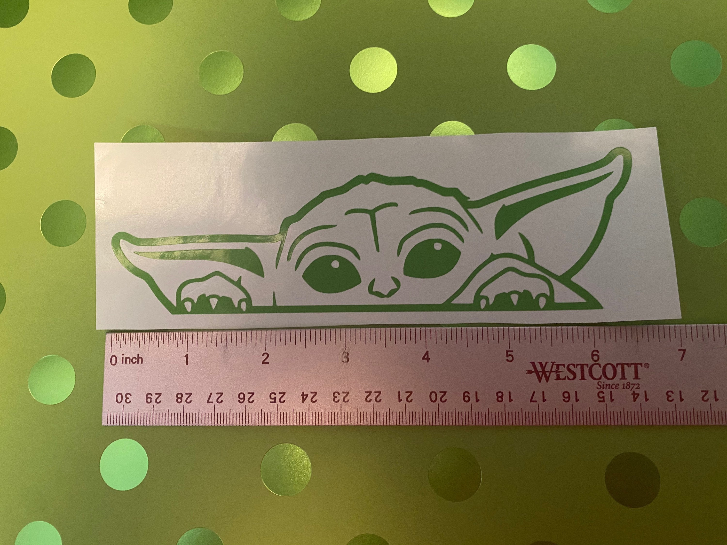 The Child Decal CUSTOM Baby Yoda Car Peaking Decal the | Etsy