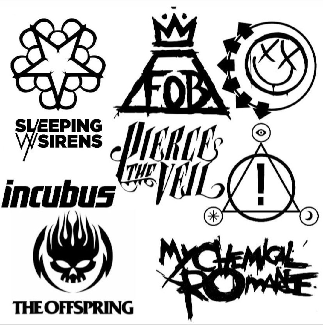 Punk Rock Decals Emo Music Stickers My Chemical Romance Fall Out Boy ...