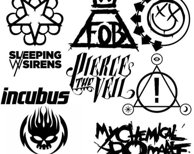 Punk Rock Decals Emo Music Stickers My Chemical Romance Fall Out Boy ...