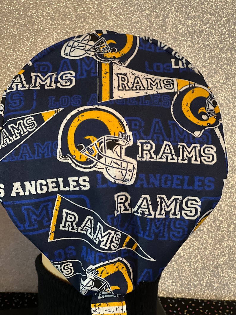 Rams Unisex Style Scrub Cap, Nurse Scrub Cap, Chemo Cap, Foodservice ...