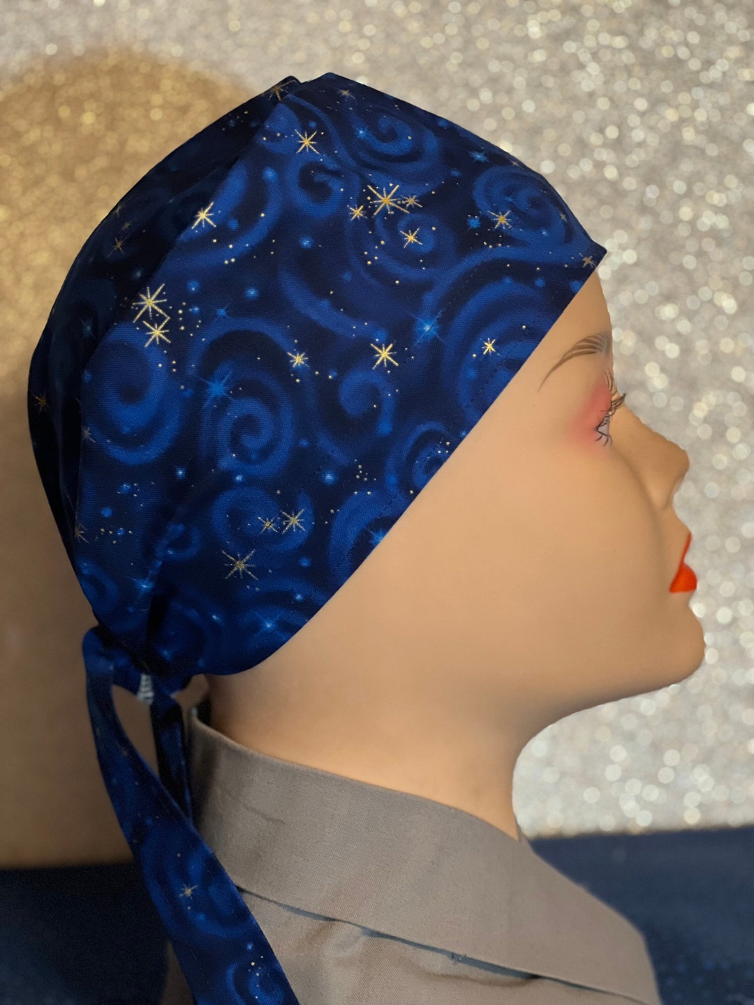 Starry Night Unisex Style Scrub Cap, Nurse Scrub Cap, Chemo Cap ...