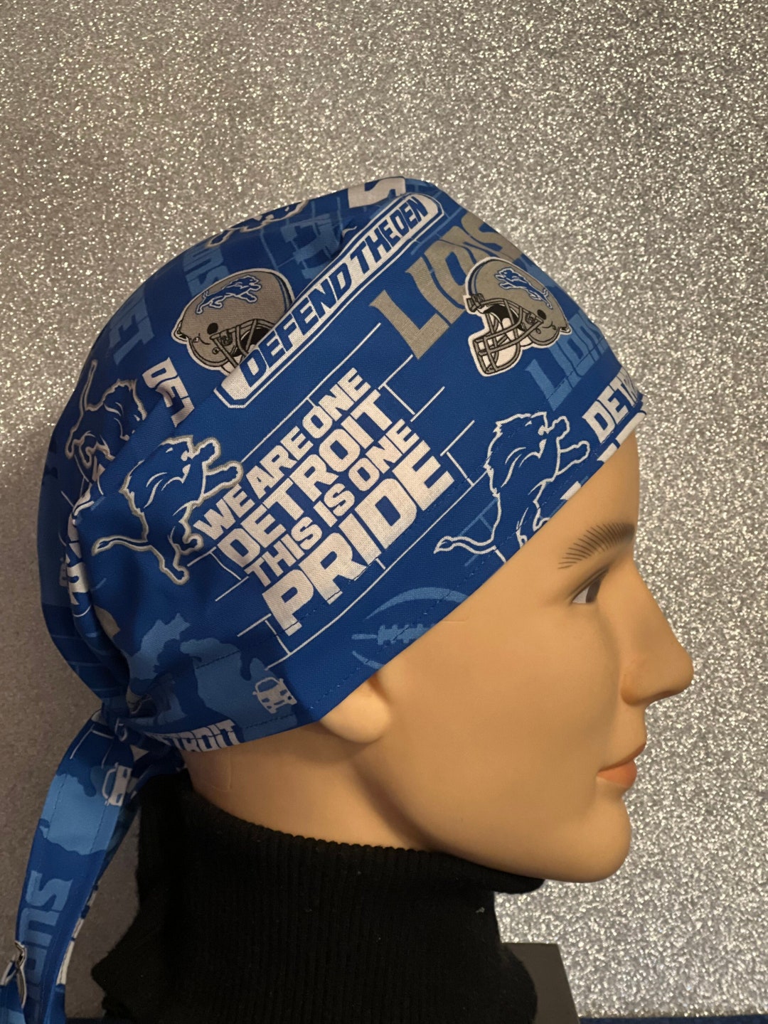 DET Lions NFL Unisex Style Scrub Cap, Nurse Scrub Cap, Chemo Cap ...