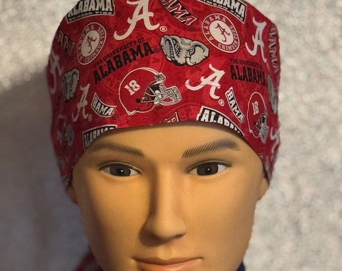 University of Alabama Embroidered A - Men's Scrub Cap Hat - One Size ...