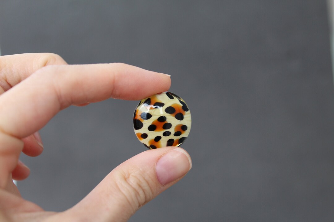 Lampwork Leopard Glass Beads, Handmade Leopard Lentil Beads, Animal ...