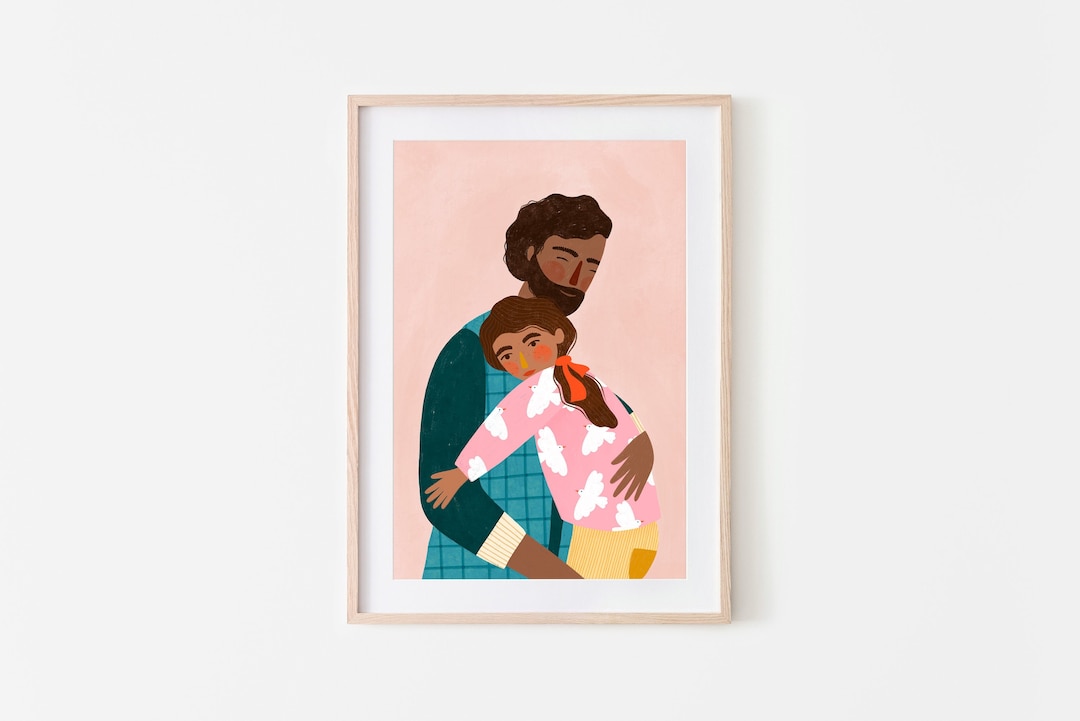 Daddy and Me, Fatherhood Art Print, Father Daughter Poster, Family ...