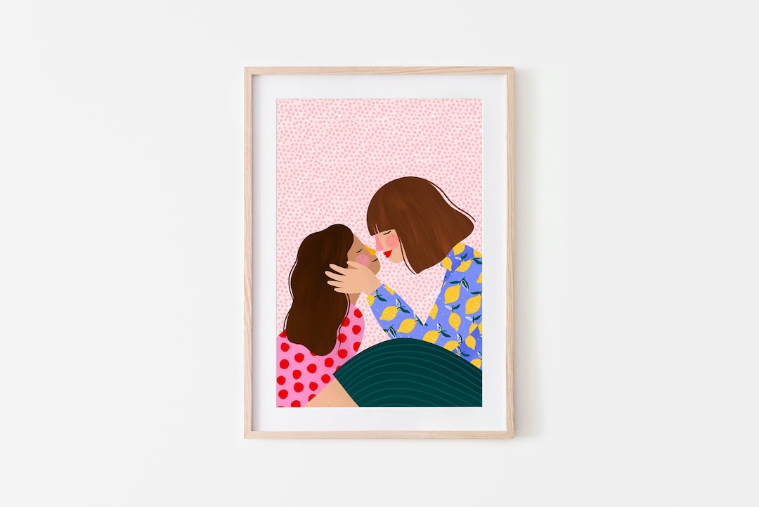 Mummy and Me, Motherhood Art Print, Mama Daughter Poster, Woman ...