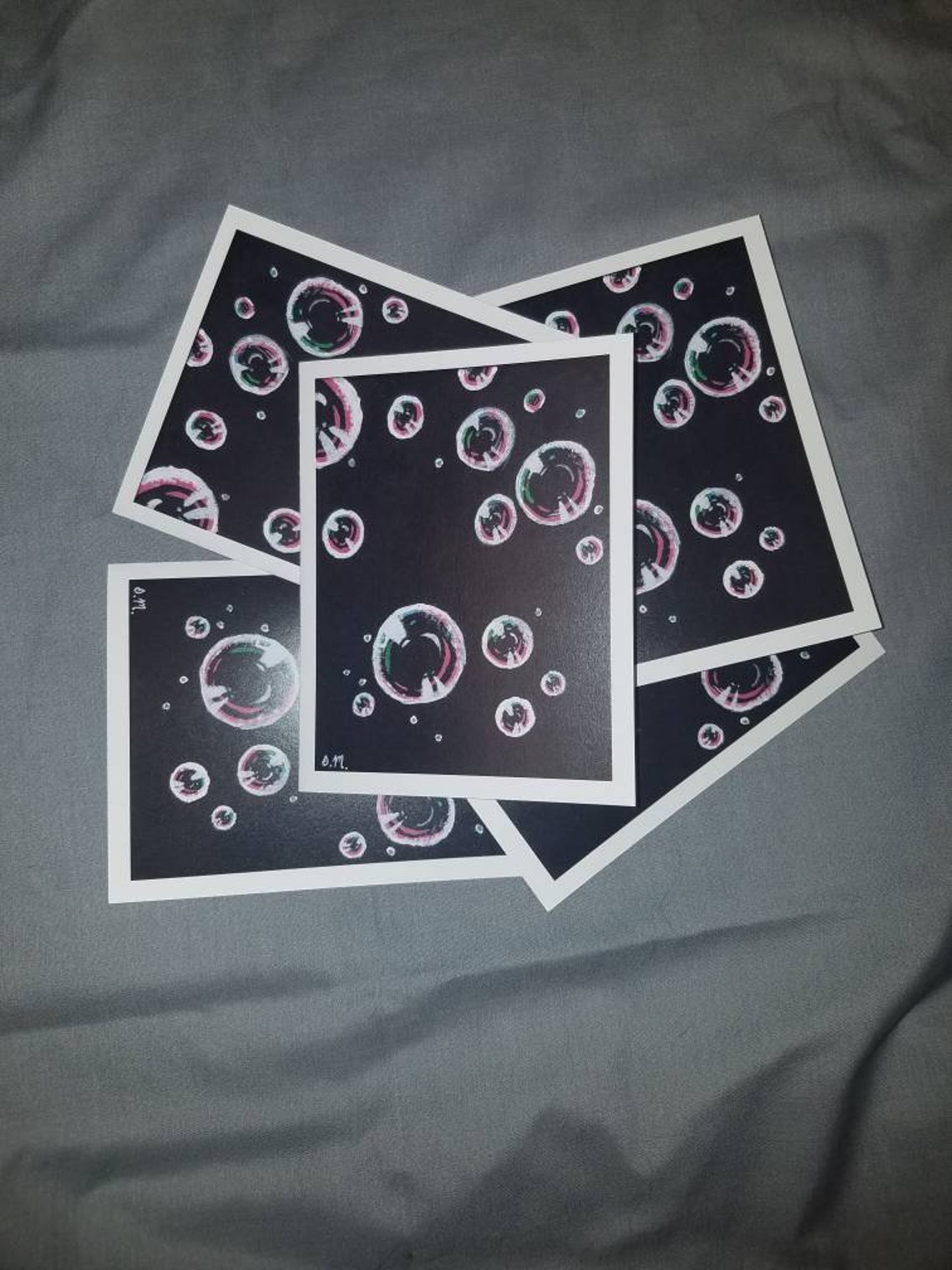 Bubbles Single Greeting Card - Etsy UK