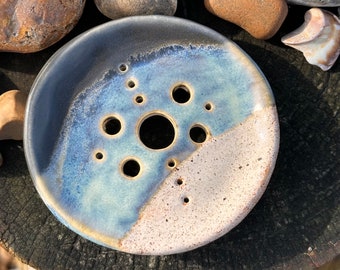 Handmade Ceramic Soap Dish, Round Soap Dish, Unique Ceramic Soap Dish ...