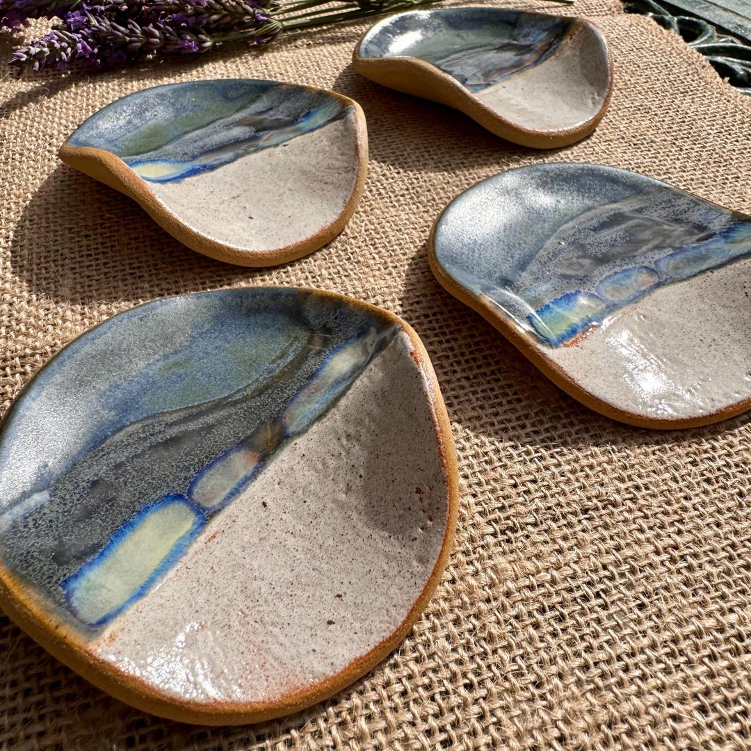 Coastal Glaze Ceramic Spoon Rest / Kitchenware / Personalised / Ladle ...