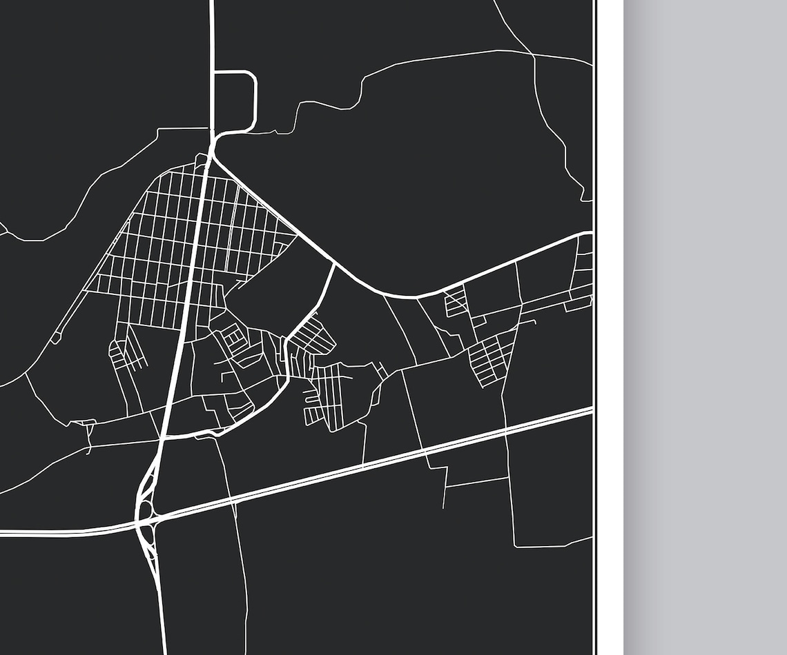 NUEVO PROGRESO Mexico. City Map. Printable Road Map. | Etsy