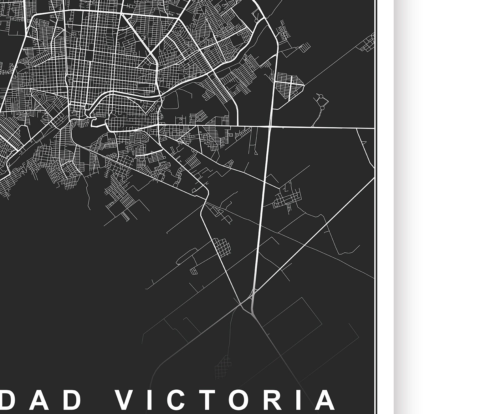 CIUDAD VICTORIA Mexico. City Map. Printable Road Map. | Etsy