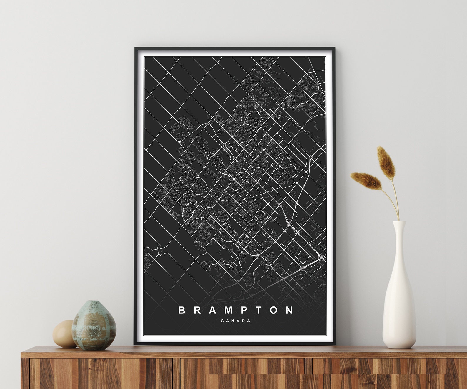 BRAMPTON Canada. City Map. Printable Road Map. Street Map. | Etsy