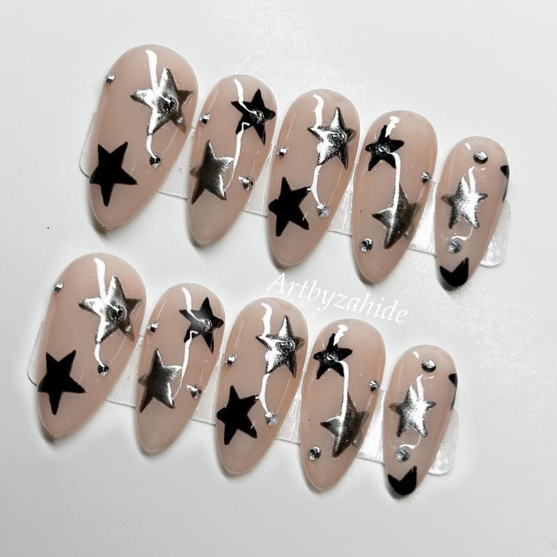 Negative Space Nails - Etsy