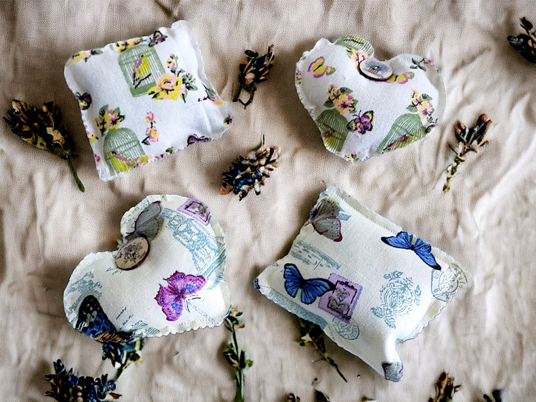 Lavender Sachet Set: Heart and Square Shapes set of 2 - Etsy