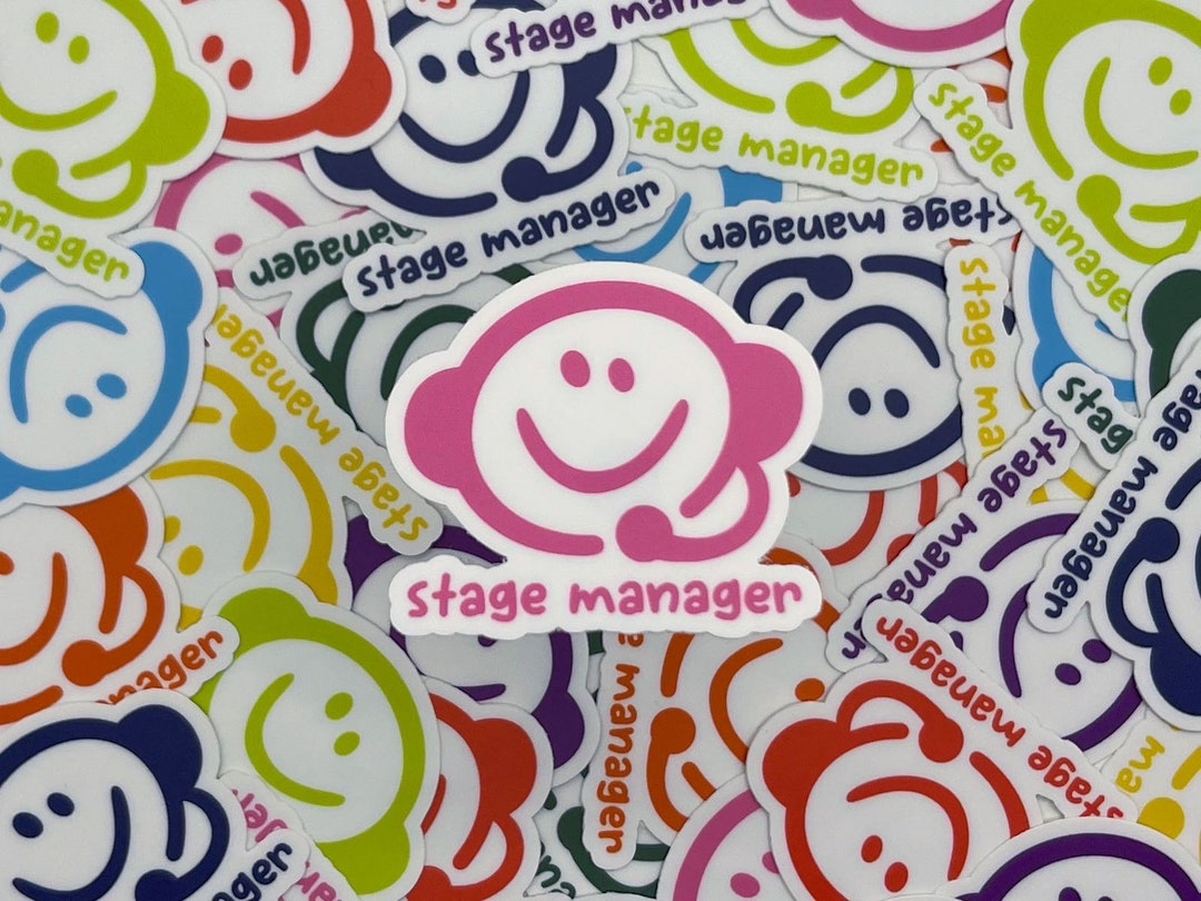 Stage Manager Cartoon Sticker Pink - Etsy