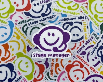Stage Manager Cartoon Sticker - Etsy