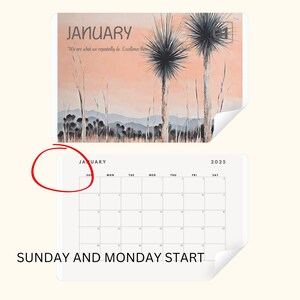 2025 Printable Calendar Monthly Wall Planner Floral Australian Native ...
