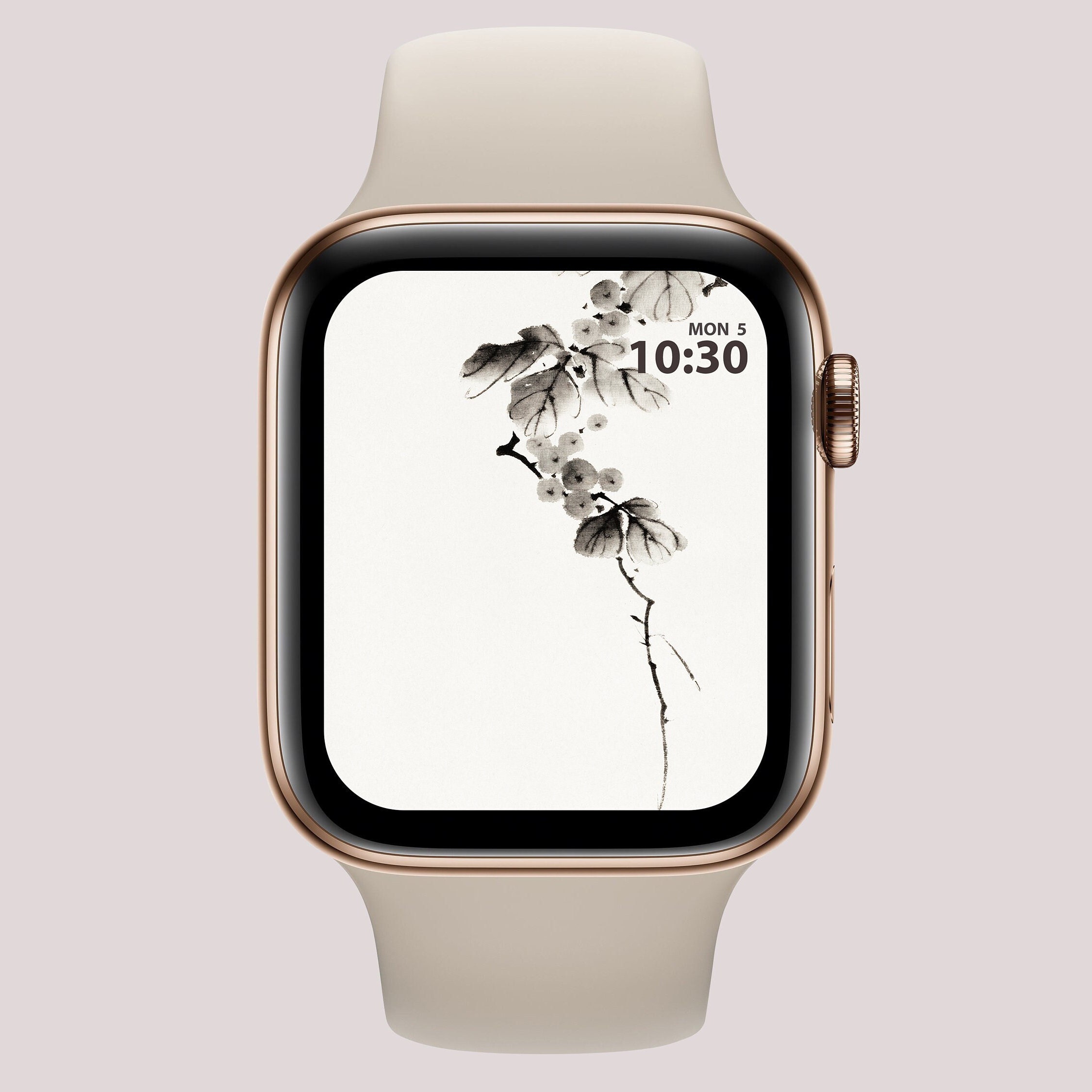 Apple Watch Wallpaper Vintage Cherry Blossom Ink Japanese Art ...