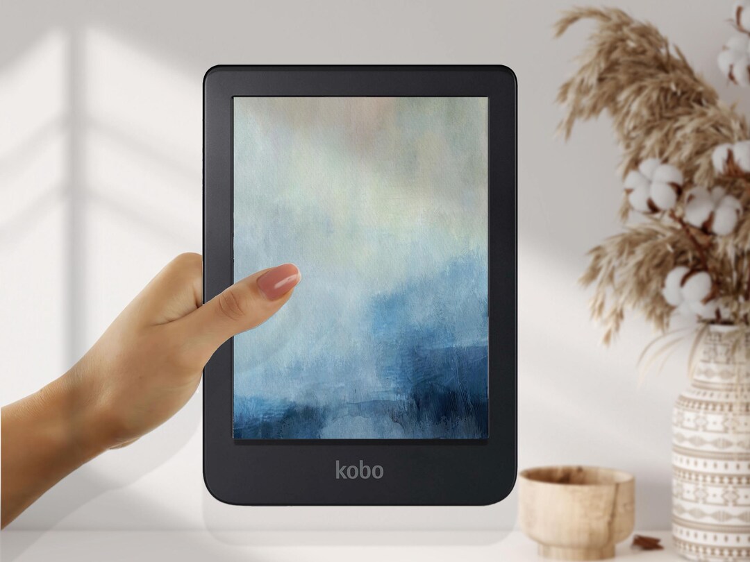 Ereader Kobo Colour Screensaver Abstract Blue Sky Painting Lock Screen ...