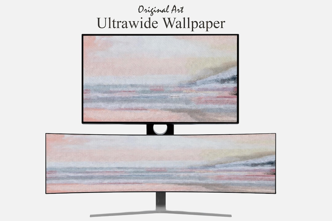 Abstract Landscape Painting Ultrawide Desktop Wallpaper Monitor, Ultra ...