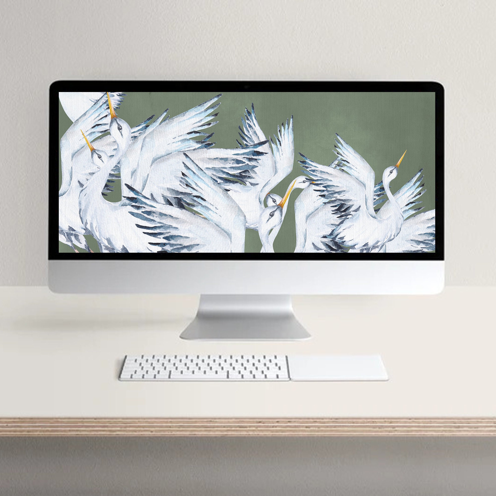 Ultrawide Japanese Flying Birds Wallpapers Widescreen Desktop ...