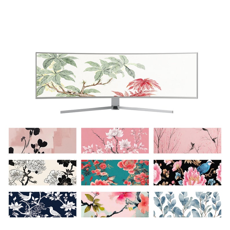 12 Ultrawide Monitor Wallpapers Original Floral Artwork Widescreen ...