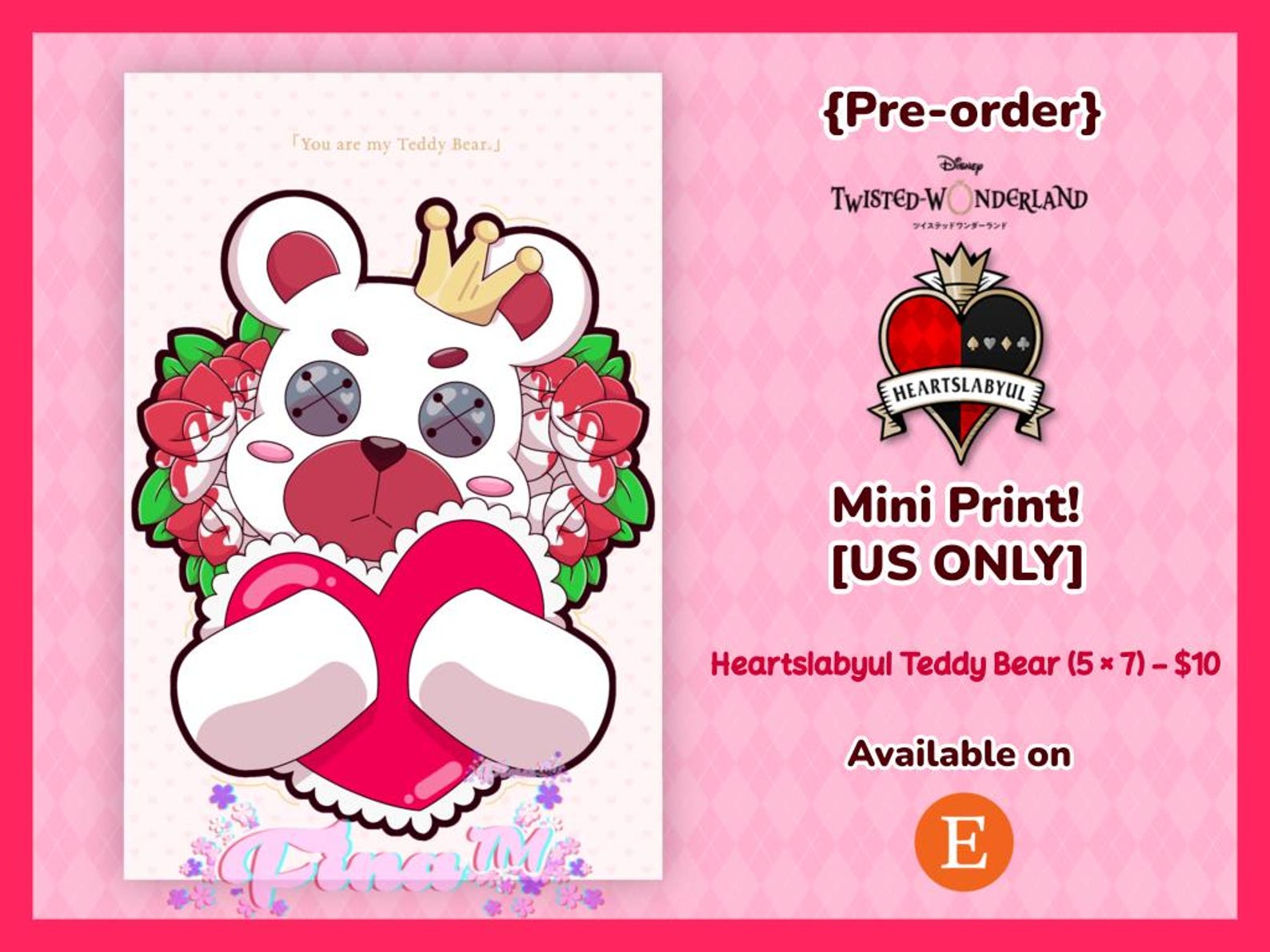 Twisted Wonderland - Heartslabyul (riddle Rosehearts) Teddy Bear {pre ...