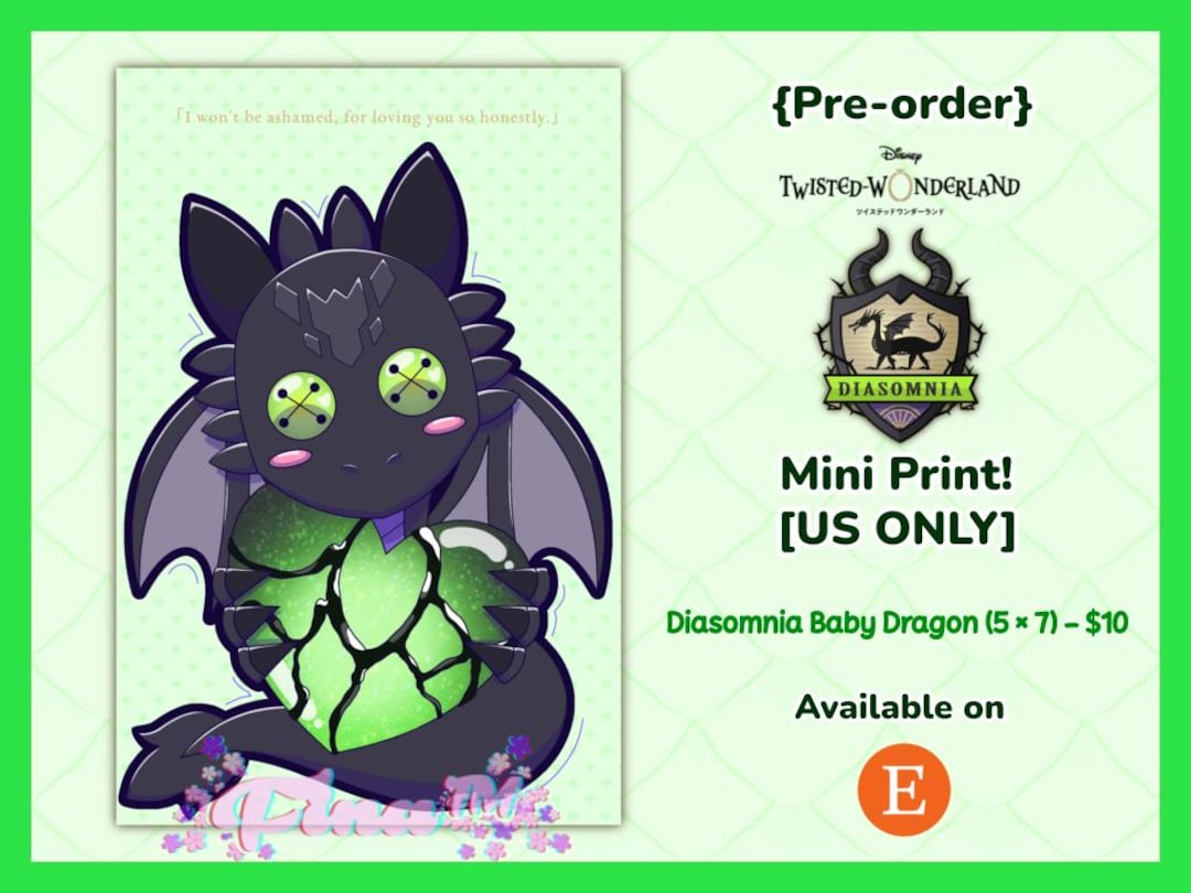 Twisted Wonderland - Diasomnia (malleus Draconia) Baby Dragon {pre ...