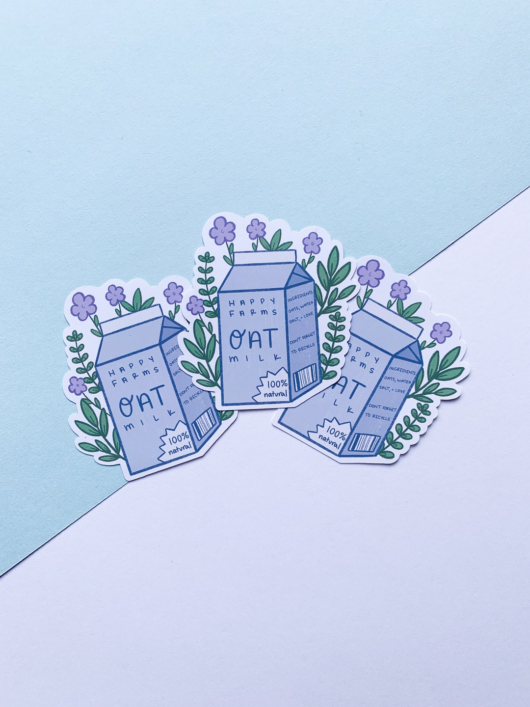 Oat Milk Cute Sticker - Adorable Die Cut Sticker - Oat Milk Sticker - Etsy