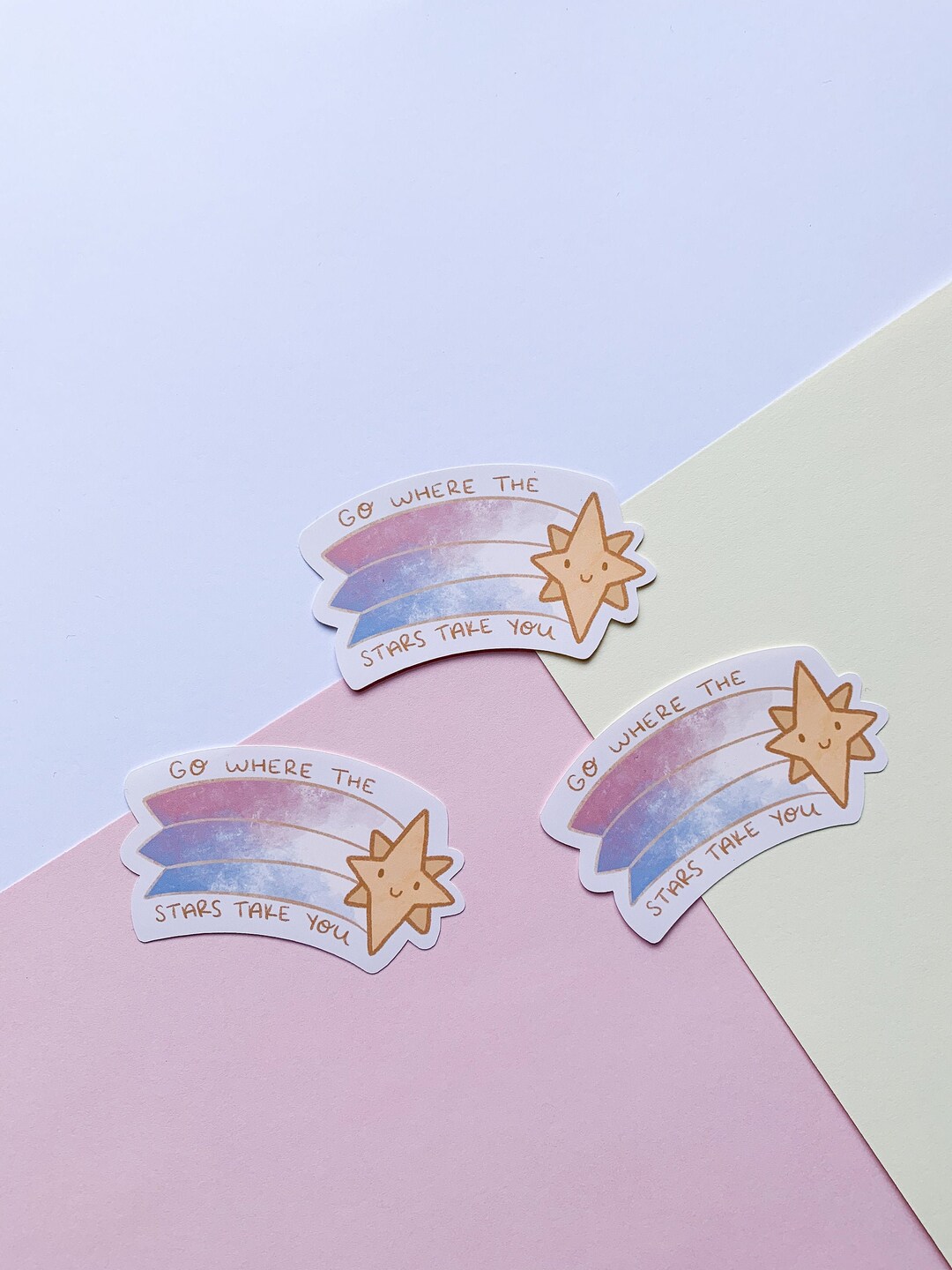Shooting Star Cute Sticker Adorable Die Cut Sticker Stars Celestial ...