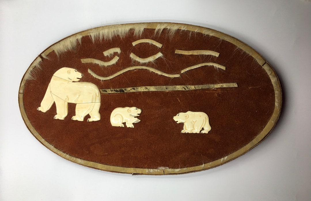 Exquisite Inuit Art Display Vintage Eskimo Panel About Polar - Etsy