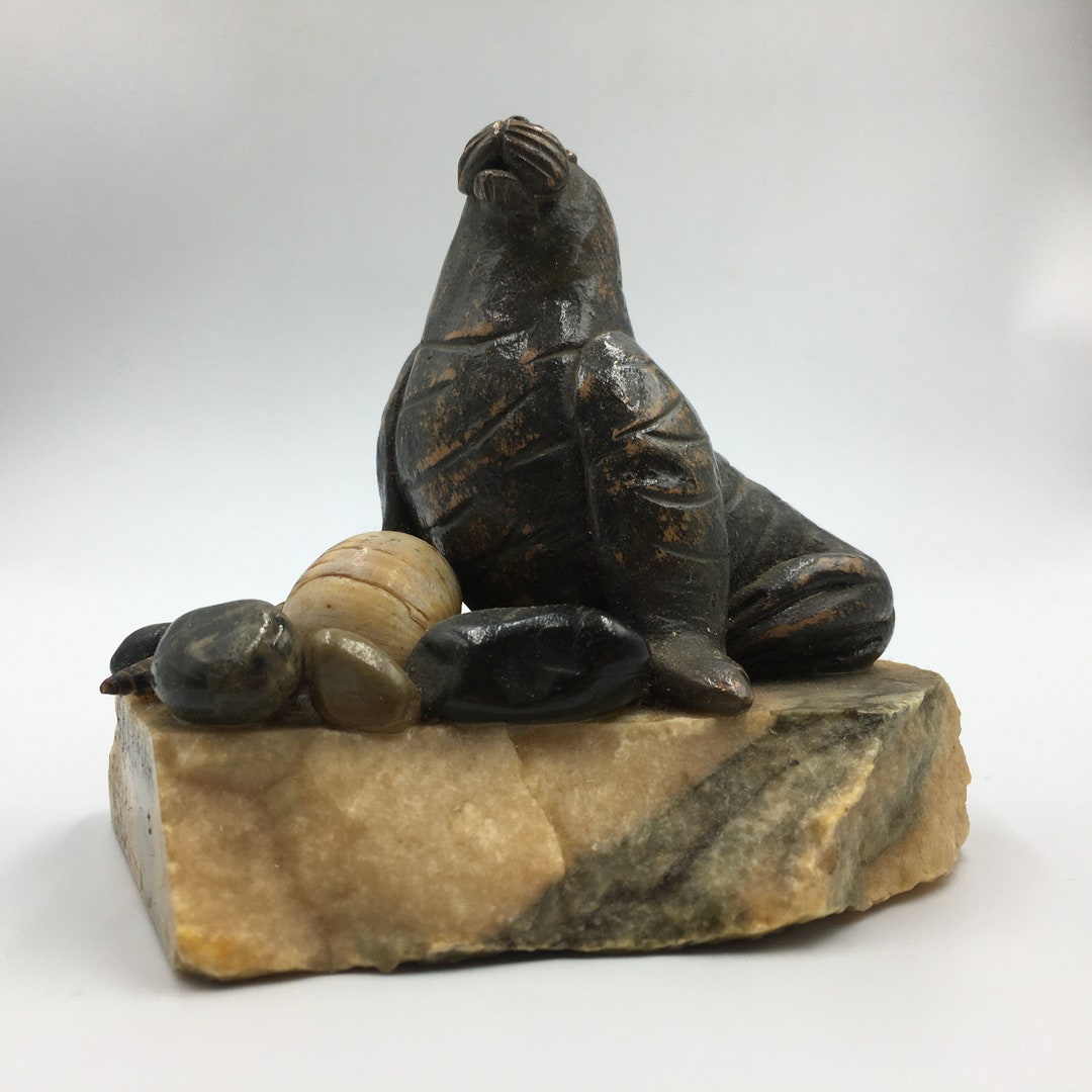 Inuit Vintage Figurine: Arctic Eskimo Sculpture of Walrus - Etsy