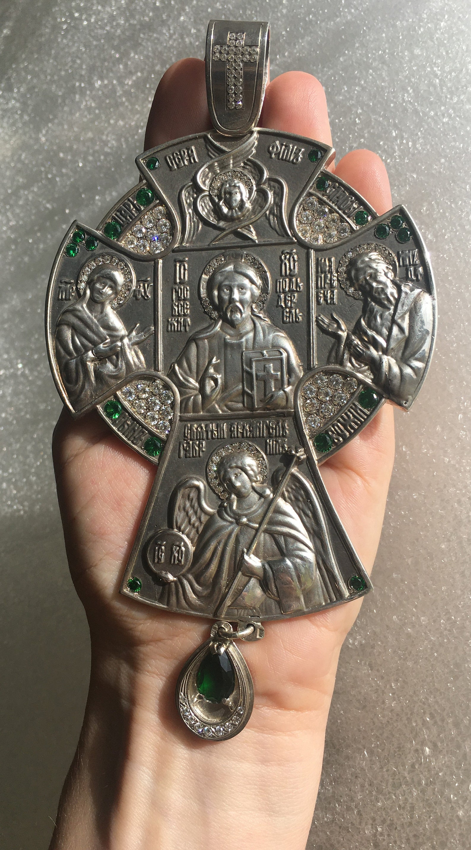 Pure Silver Orthodox Bishop Cross Russian Religious Cross | Etsy