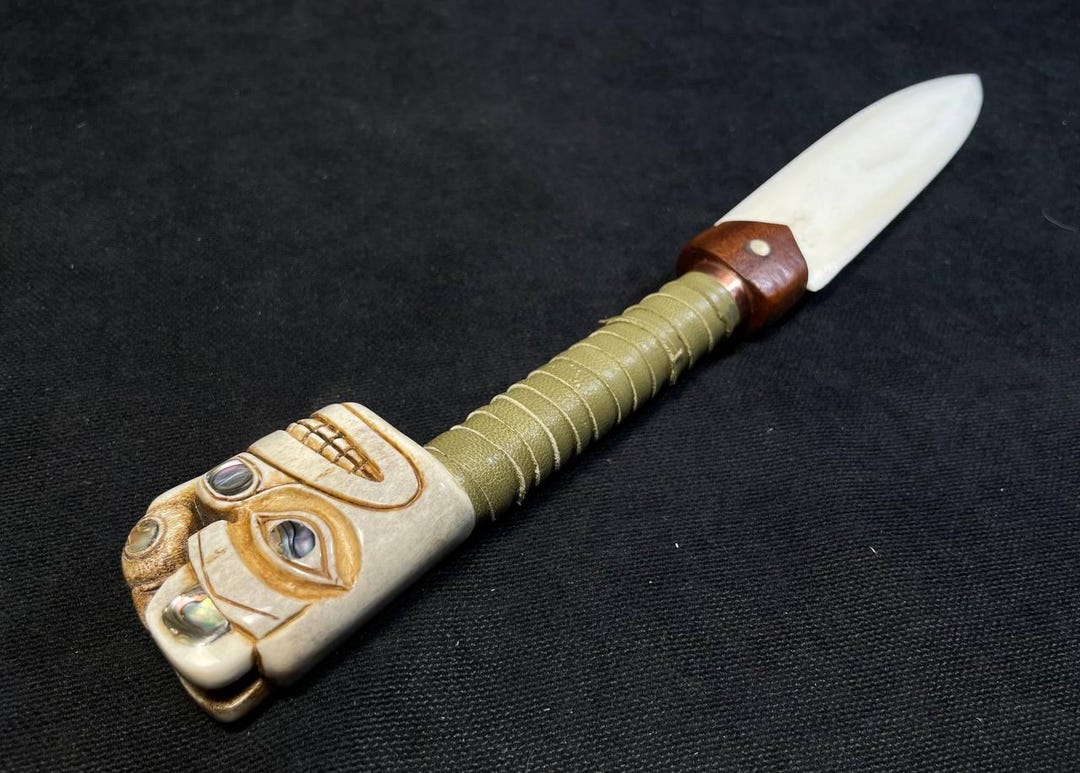 Inuit Art, Traditional Haida War Style Knife Replica Reflecting Alaskan ...