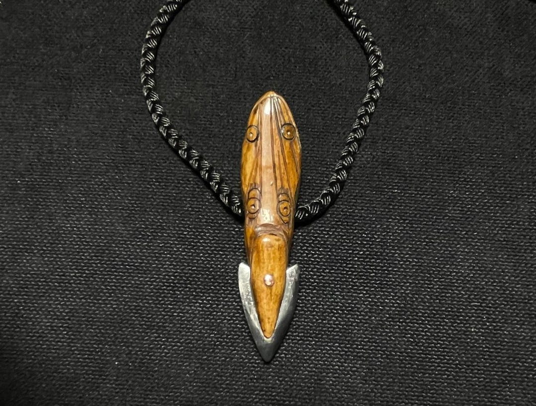 Harpoon Head Pendant Inspired by American Indian Art, Eskimo Harpoon ...