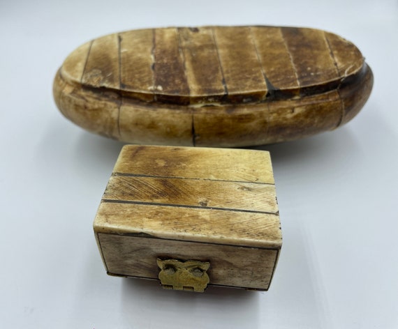 Inuit Carving, Two Inuit Jewelry Boxes for Treasures,… - Gem