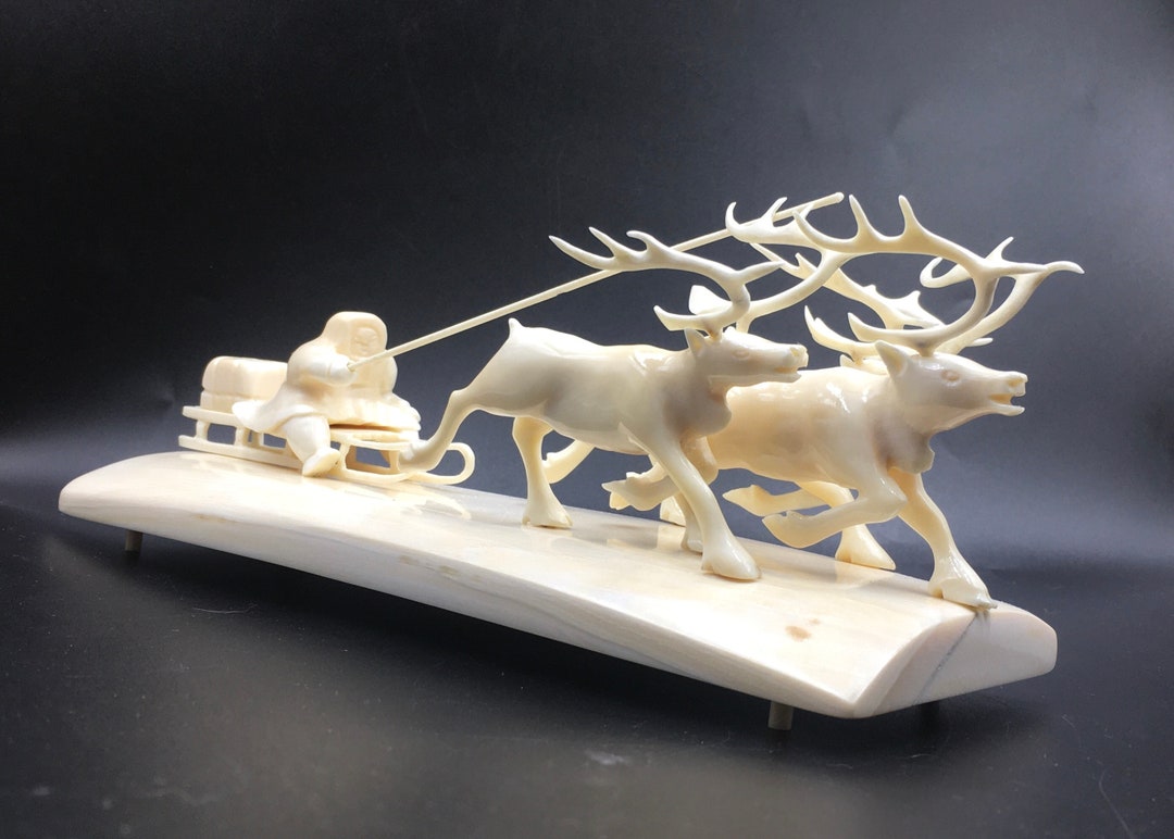 Inuit Vintage Sculpture: Handmade Collectible Eskimo Scene on - Etsy