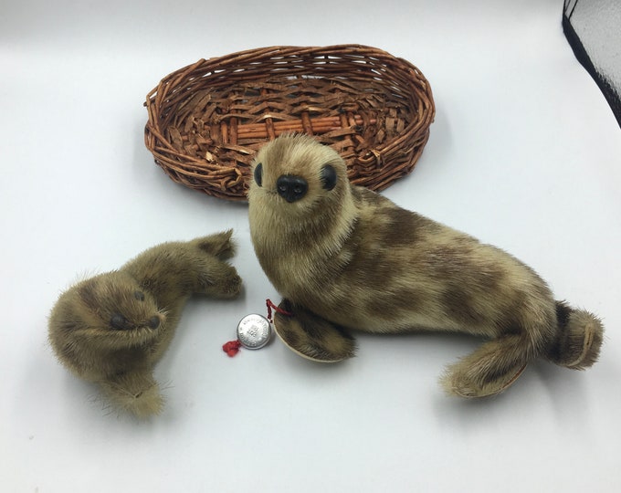 Set of 2 Inuit Handmade Vintage Toys Miniatures mom and Child, Alaskan ...