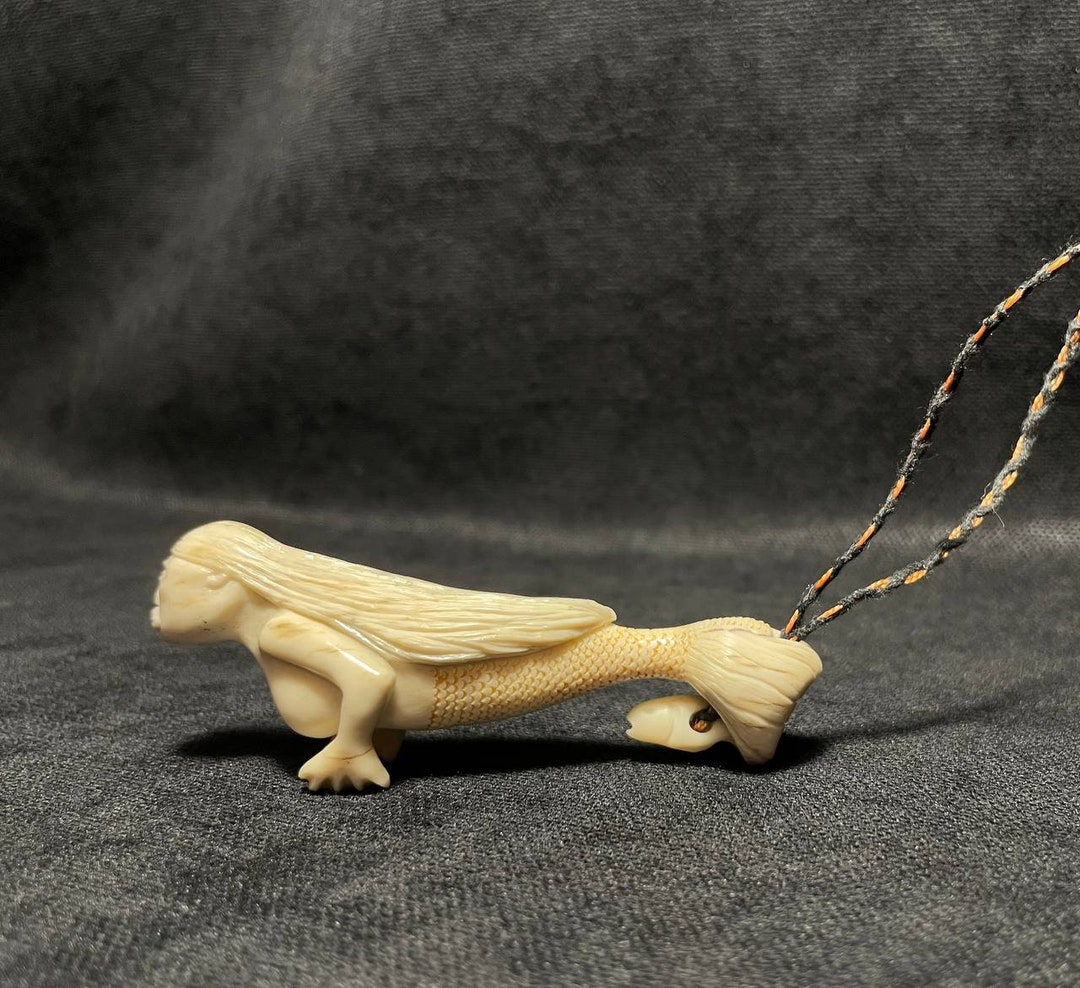 Greenland Pendant With Okvik Ornament Inuit Shamanic Carved - Etsy