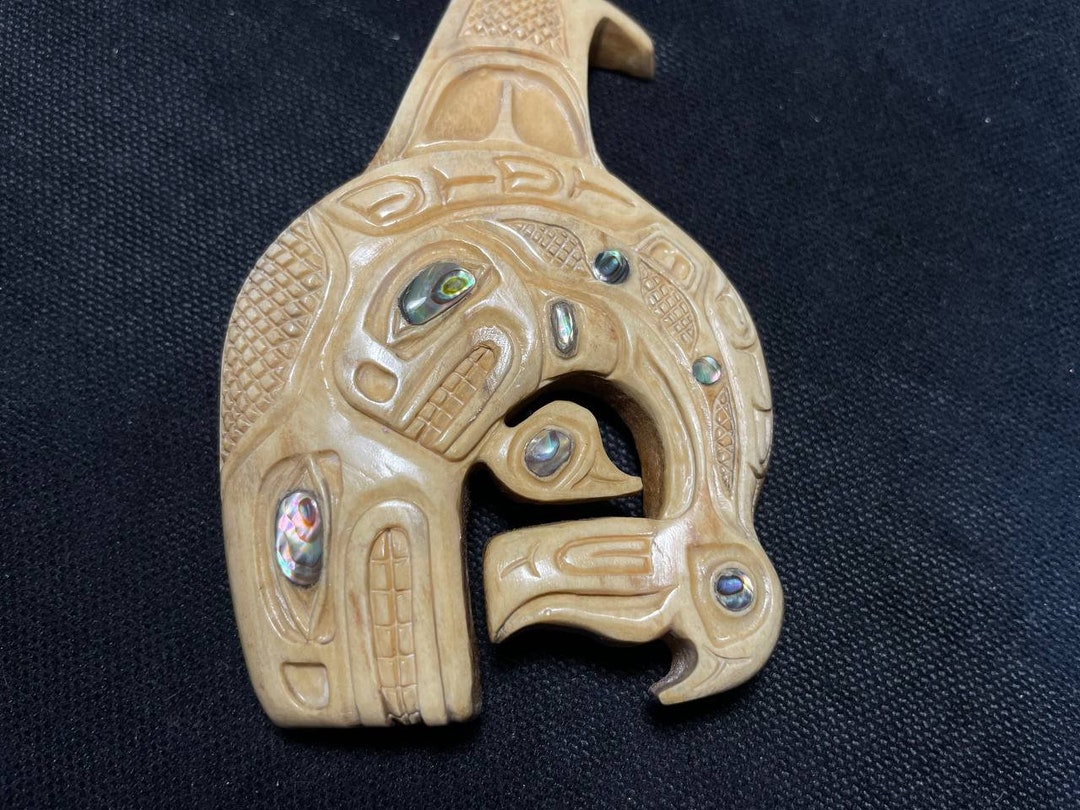 Orca Brother Statement Pendant, Orca Carving, Haida Ritual Jewelry ...