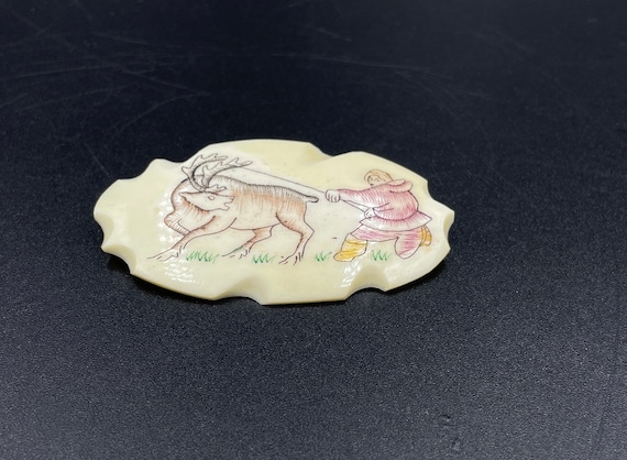 Inuit Carved Vintage Pin, Original Inuit art, Eskimo … - Gem
