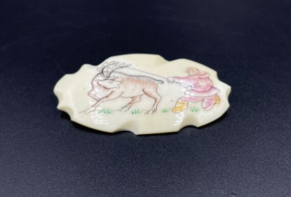 Inuit Carved Vintage Pin, Original Inuit art, Eskimo … - Gem