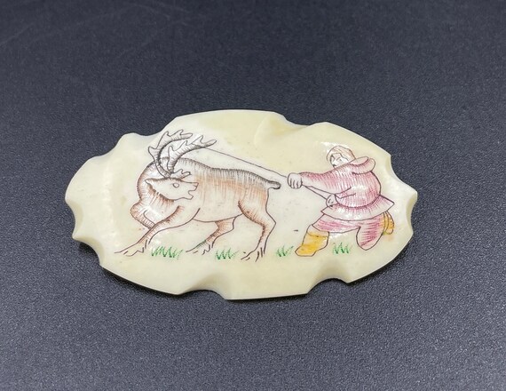Inuit Carved Vintage Pin, Original Inuit art, Eskimo … - Gem