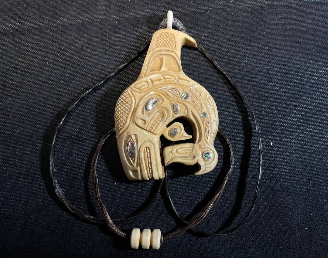 Orca Brother Statement Pendant, Orca Carving, Haida Ritual Jewelry ...
