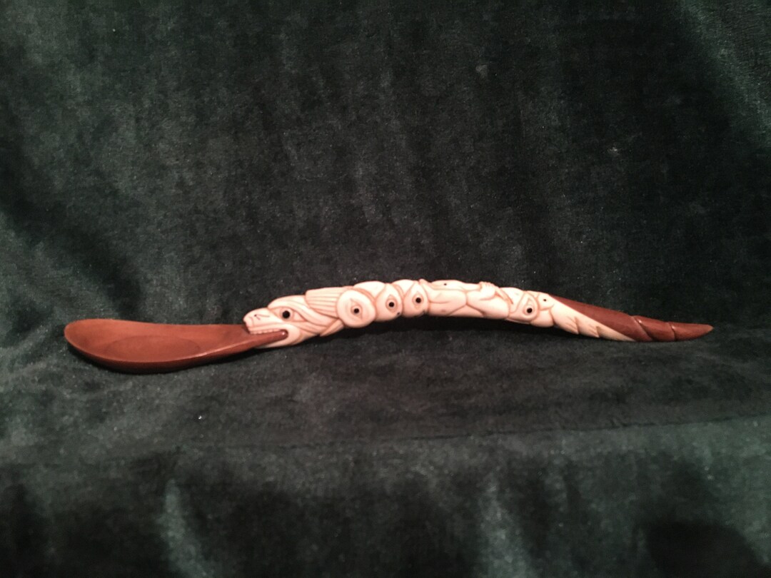 Traditional Native American Haida Spoon Replica With Inuit - Etsy