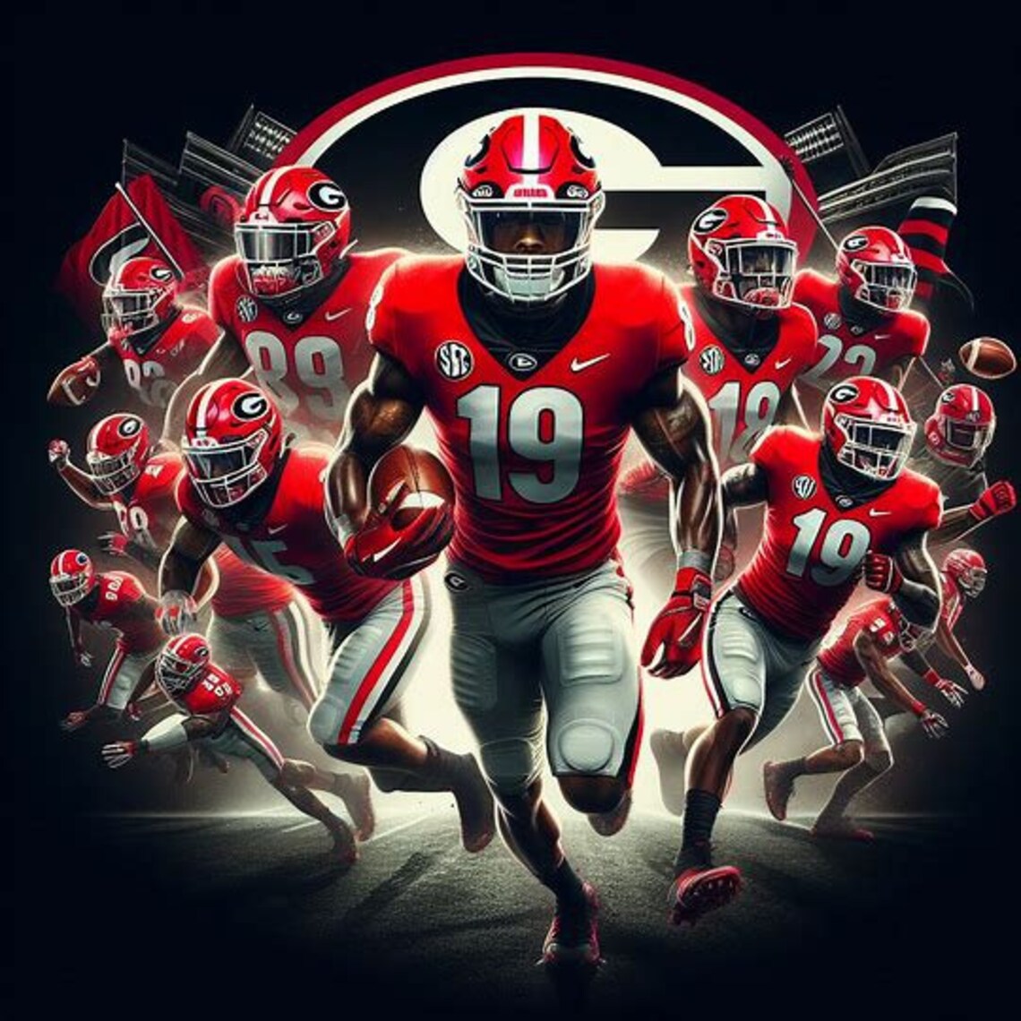 Sublimation, Kansas City, Football, Georgia, Uga, Bulldogs - Etsy