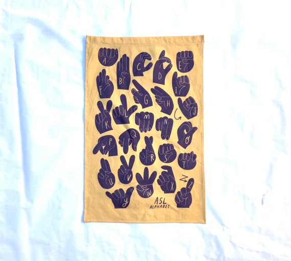 Alphabet Sign Language Wall Decor ASL Alphabet Hanging ASL | Etsy