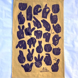 Alphabet Sign Language Wall Decor, ASL Alphabet Hanging, ASL Wall ...