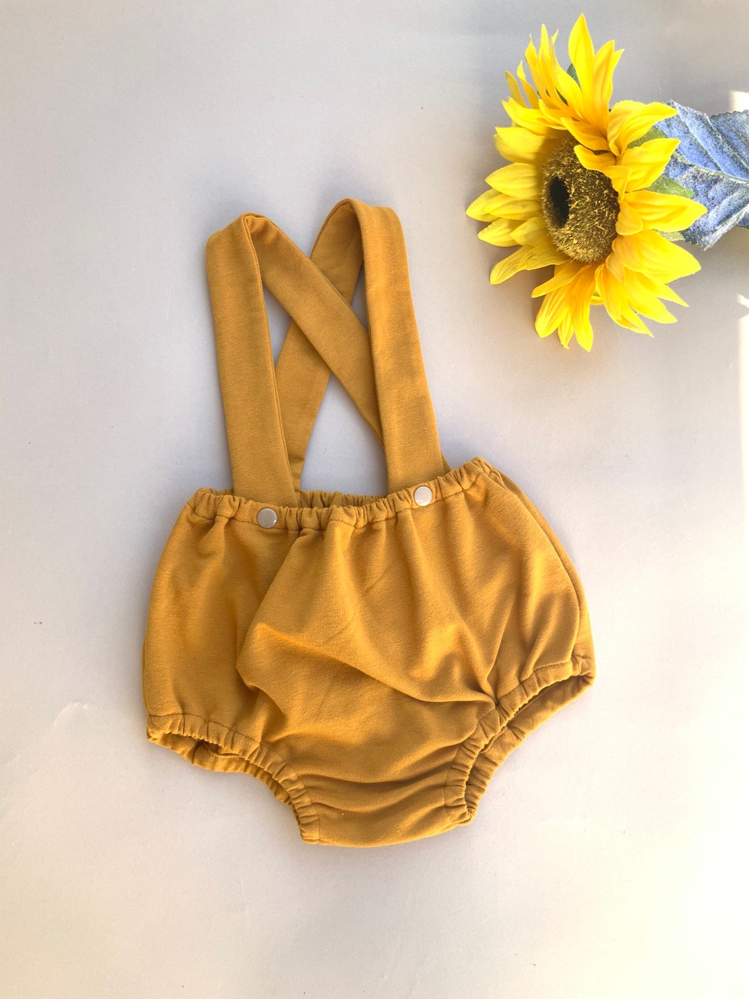 Baby Fall Suspender Bloomers, Organic Cotton Bloomers, Mustard Baby ...