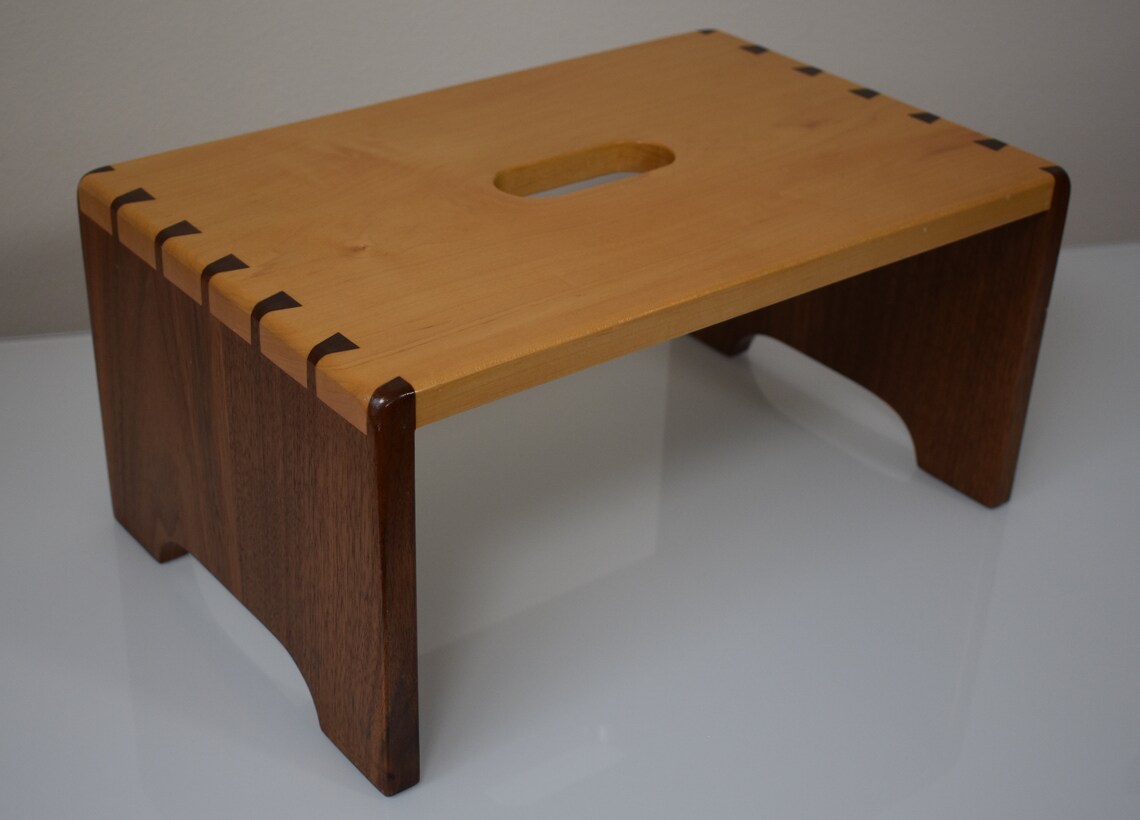 Wood Stool - Dovetail Joinery, Handcrafted - Etsy